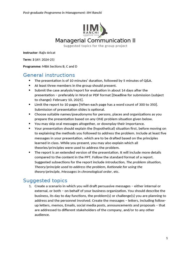 ProjectTopics MBA 2025 0101 | PDF | Social Media | Popular Culture ...