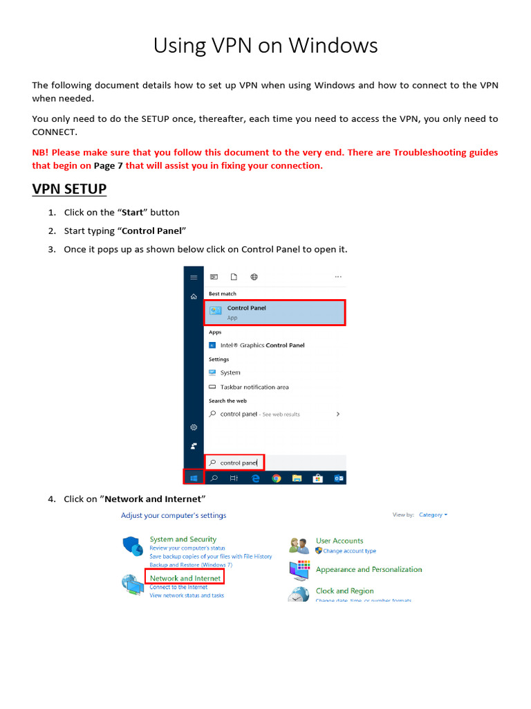VPN_Setup_on_Windows | PDF | Ibm Pc Compatibles | System Software