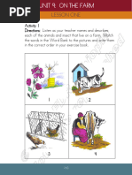 Farm Vocabulary Word List | PDF | Agriculture | Cattle