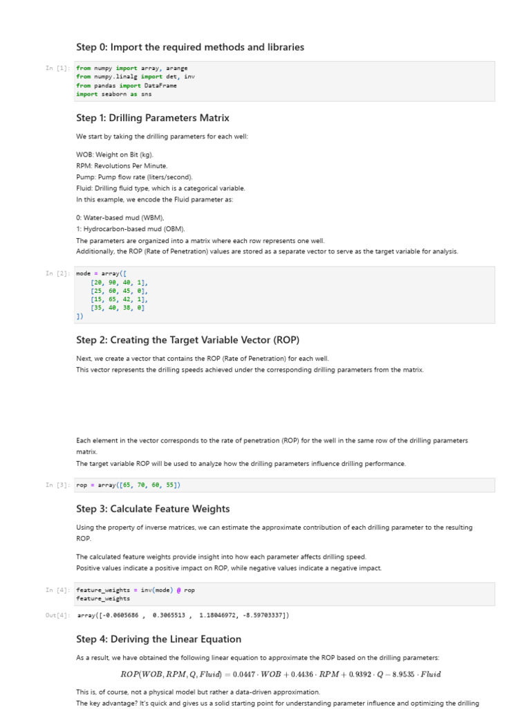 Drilling Parameters Optimization Guide | PDF | Matrix (Mathematics ...