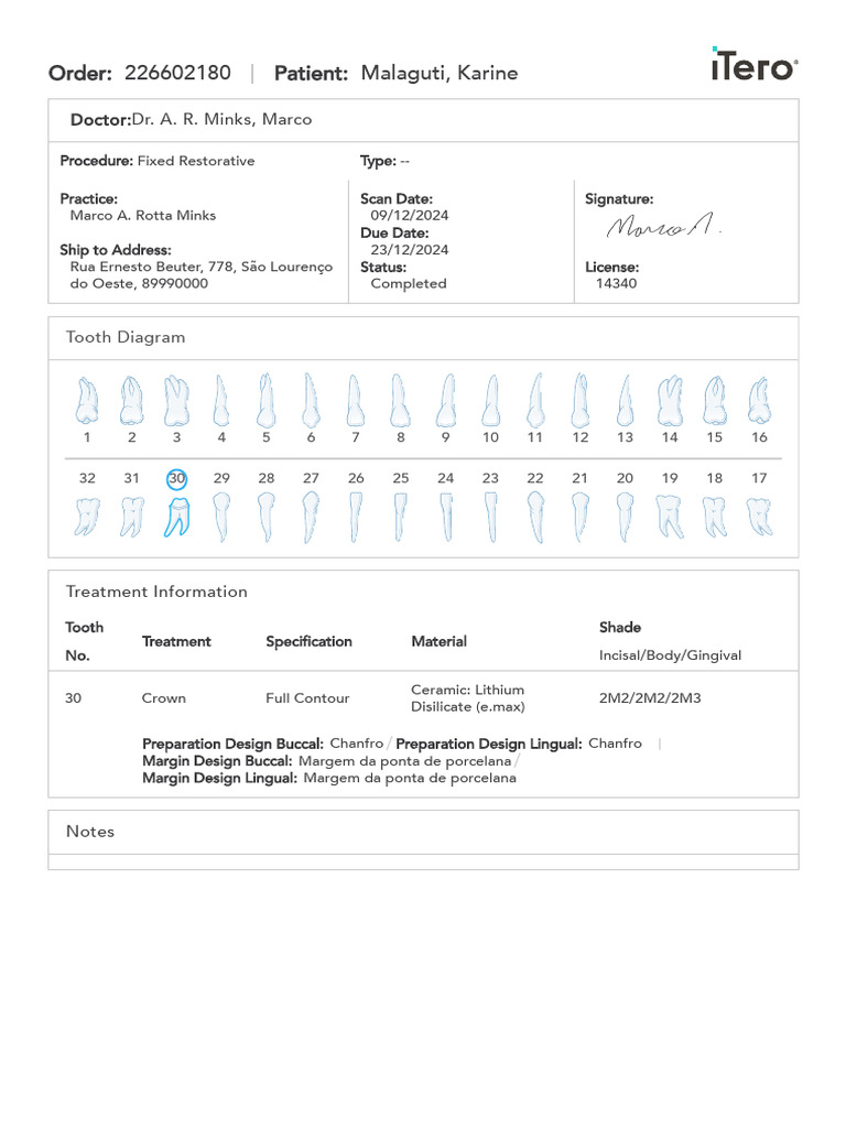 Itero RX 226602180 | PDF