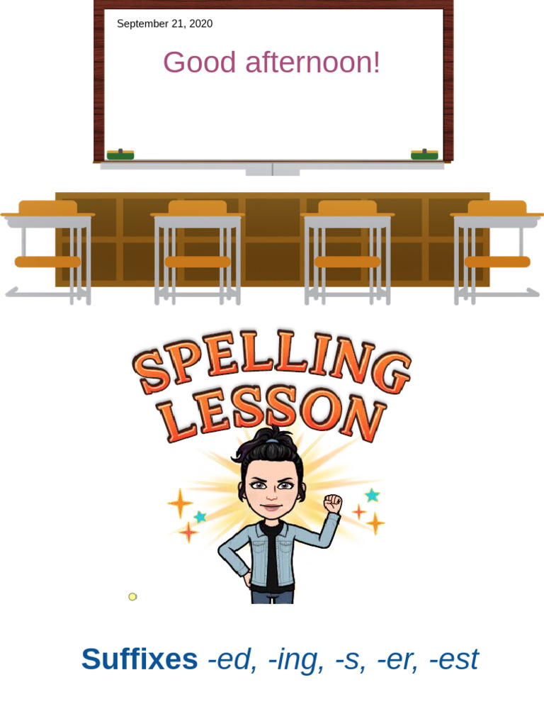 Spelling - Suffixes Ed, Ing, S, Er, Est | PDF