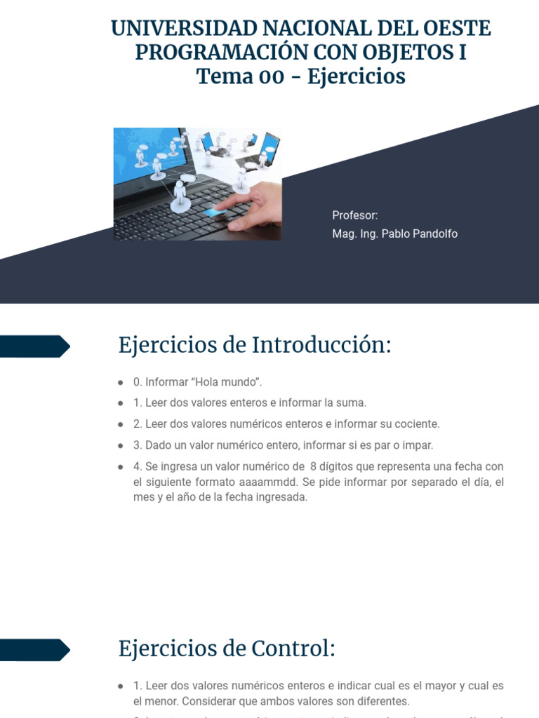 UNO POO1 CLASE 00 Ejercicios | PDF | Impedancia eléctrica | Constructor ...