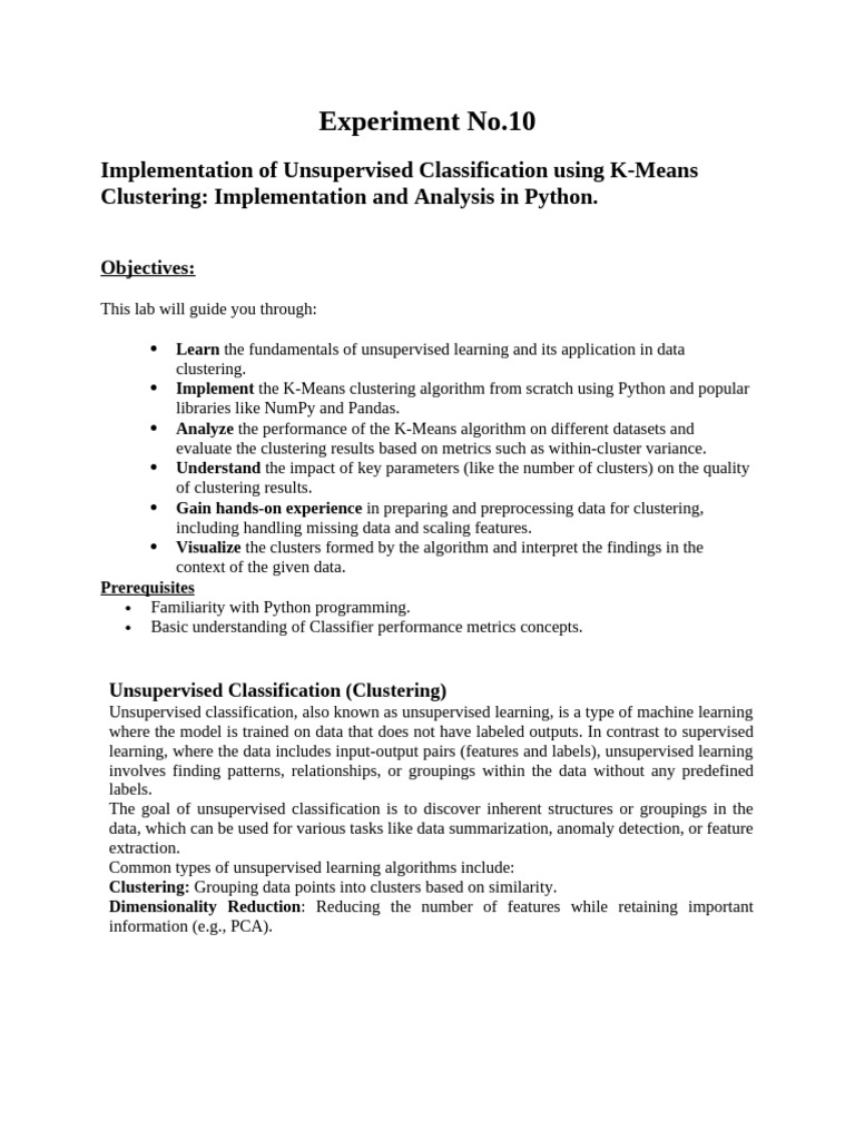 10.Lab Activity | PDF | Cluster Analysis | Data Mining