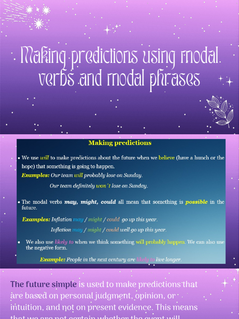 Gian Soto - Making Predictions Using Modal Verbs PDF | PDF