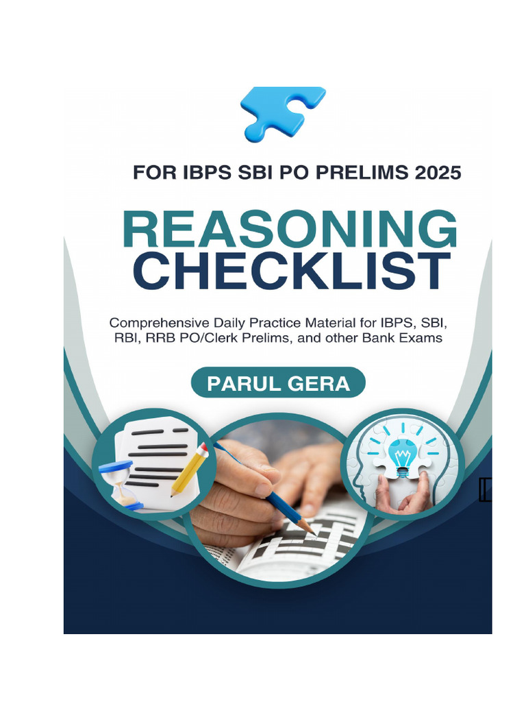 Reasoning Checklist #30 PDF 2025 by Parul Gera | PDF