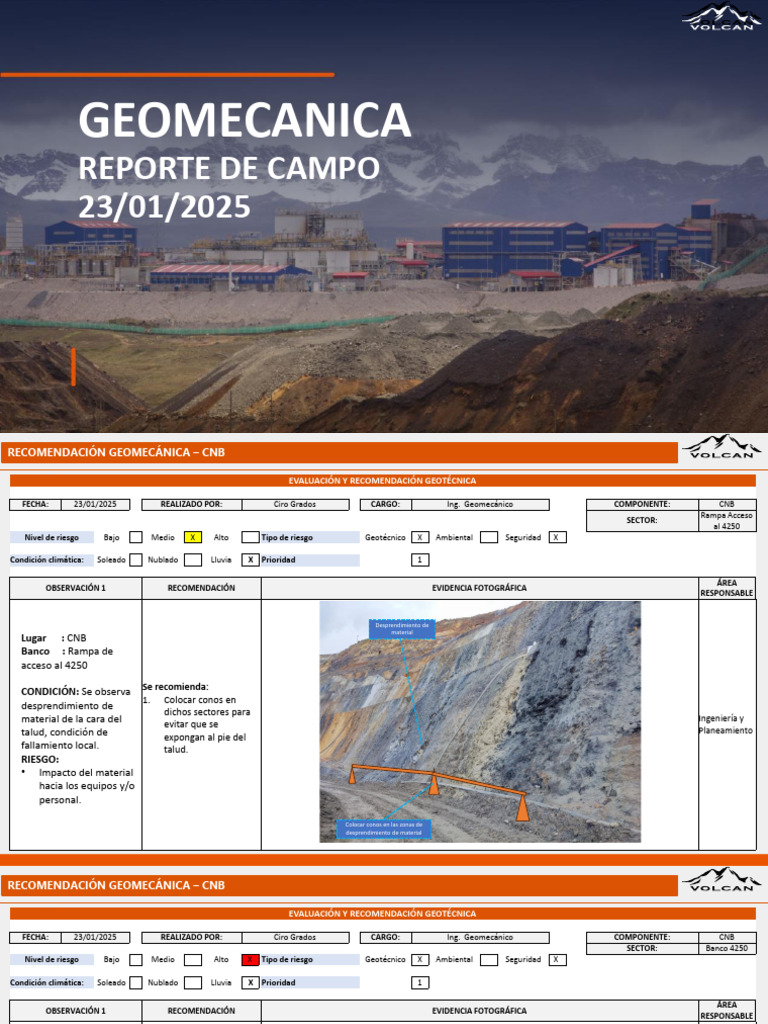 Informe Geotécnico y Recomendaciones 2025 | PDF | Ambiente | Ciencias de la Tierra