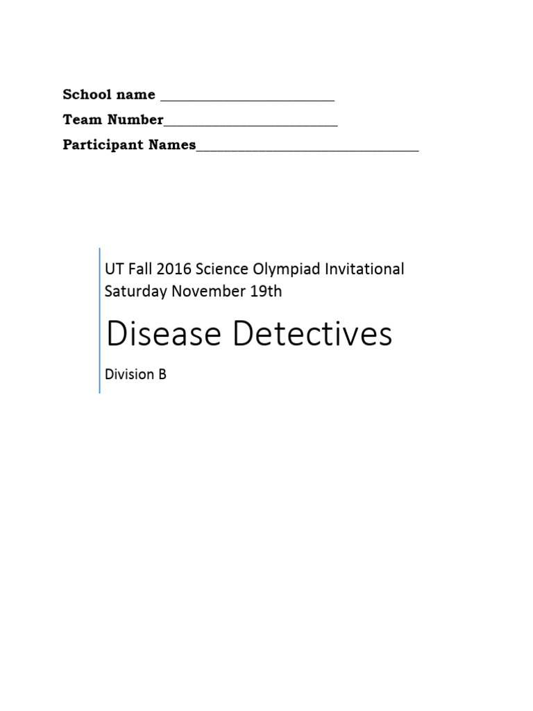 10-16 Invitational Detectives Test Key | PDF | Mammography | Screening ...