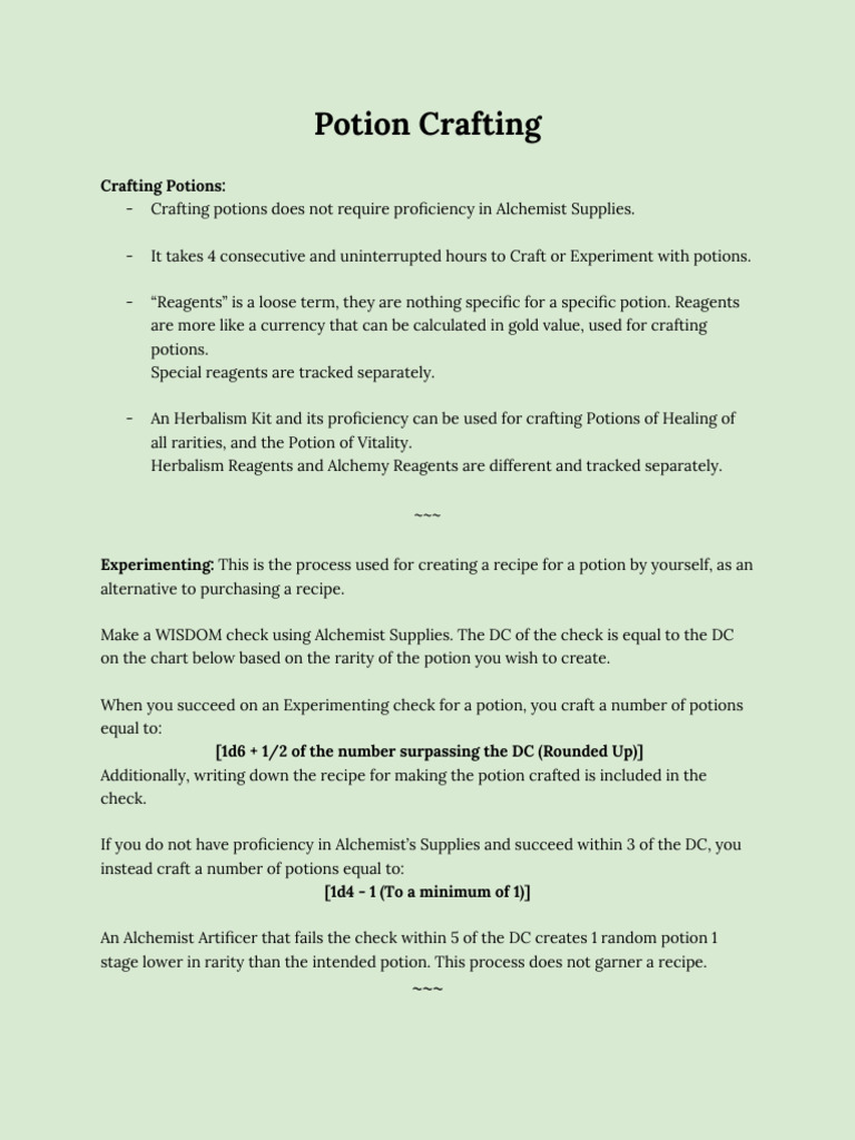 Potion Crafting | PDF | Alchemy