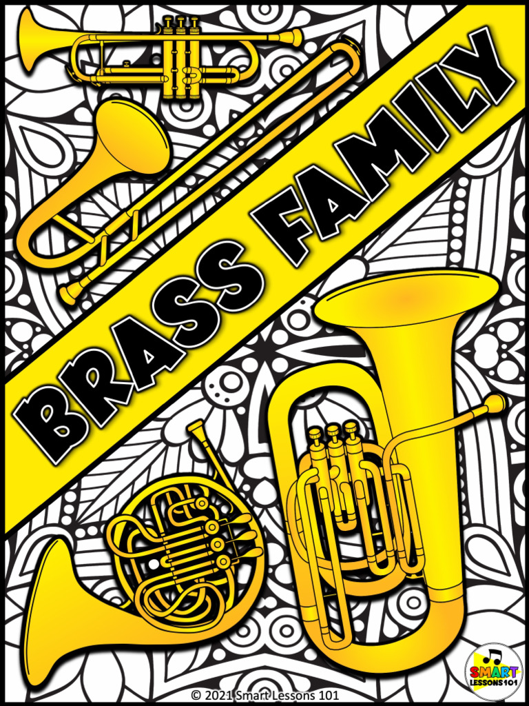 BRASSFAMILYINSTRUMENTSColoringPagesWorksheetsMusicPostersBulletinBoard ...