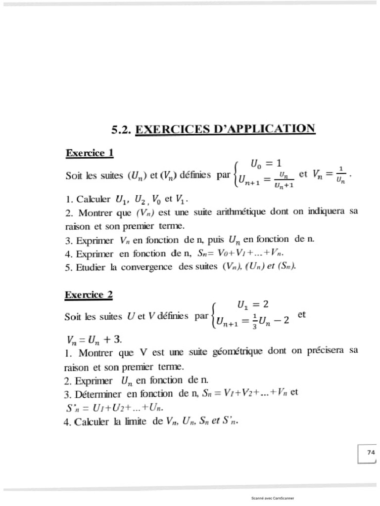 td de suite numérique | PDF