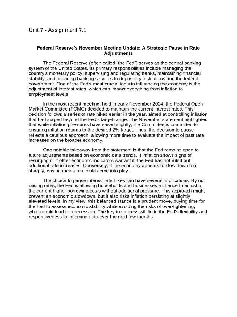 Unit 7 - Assignment 7.1 | PDF