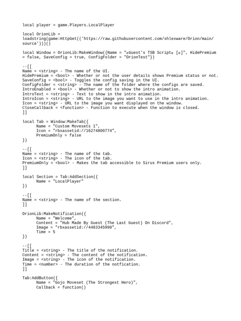 Tsb Script Credits by Darker | PDF | Icon (Computing) | Software