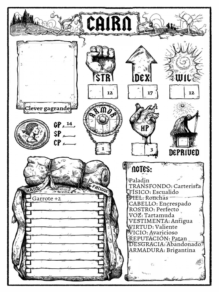 Cairn Personaje CPDF | PDF
