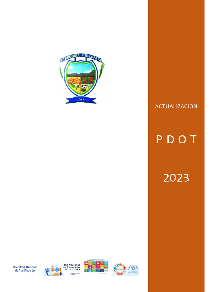 24 - Pdot Pinllopata 2023 2027 3 | PDF | Gobierno | Planificación
