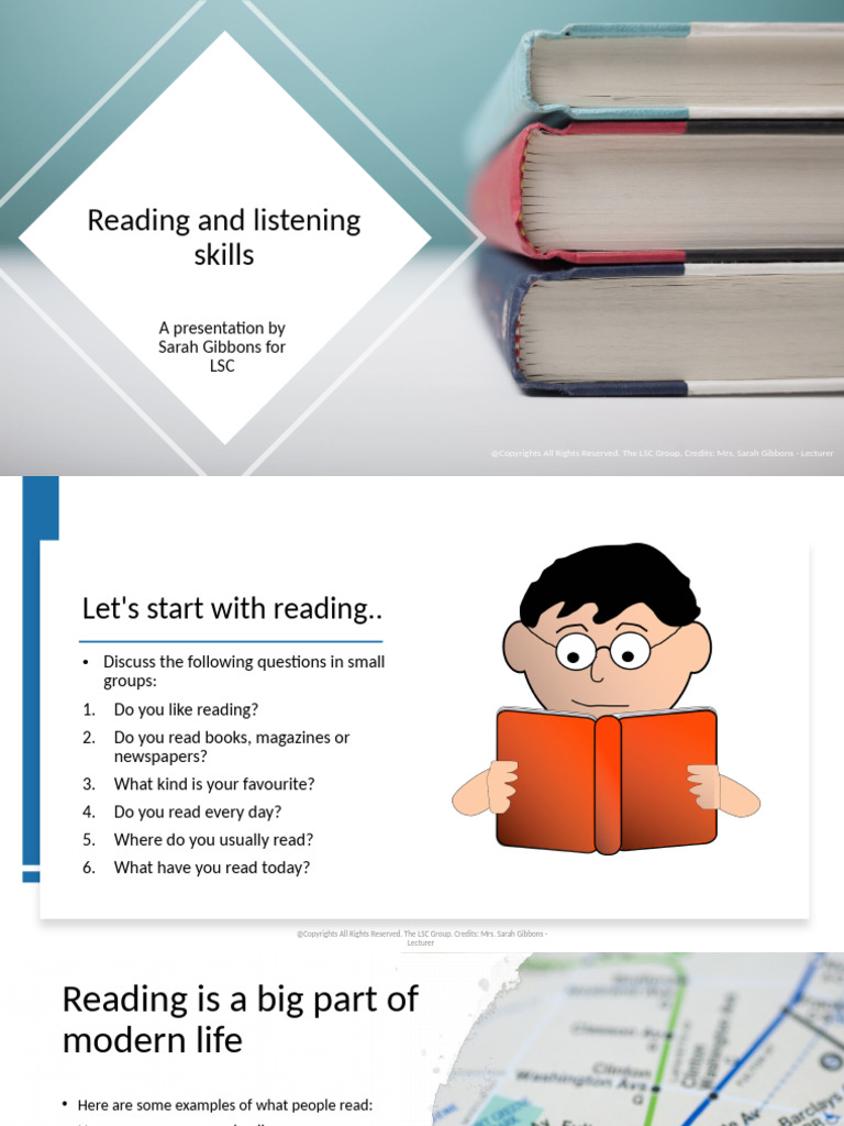 Reading and Listening Skills Week7 | PDF | Speed Reading | Human ...