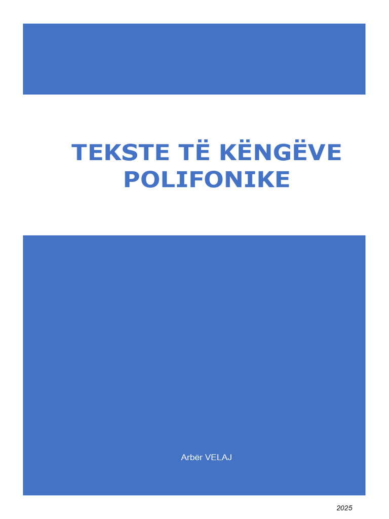 Tekste Të Këngëve Polifonike | PDF