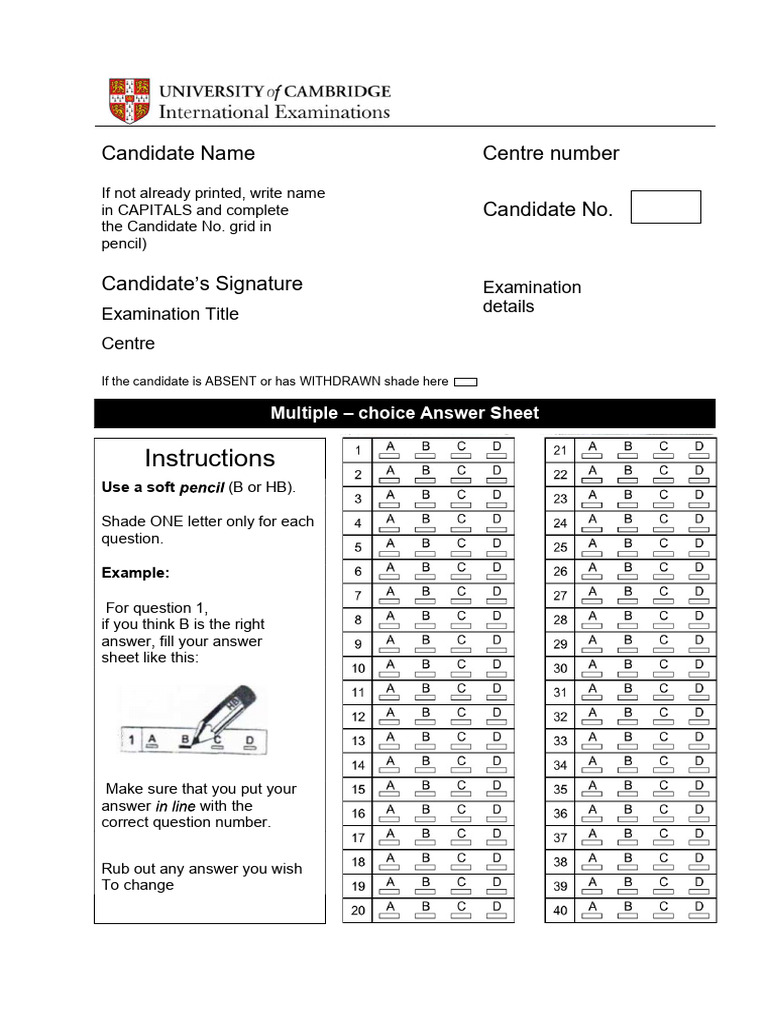 answer sheet (1) | PDF