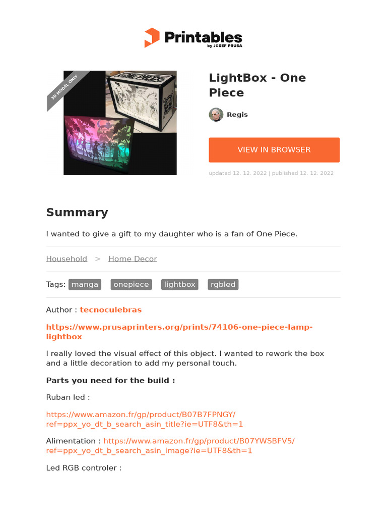 Lightbox One Piece | PDF