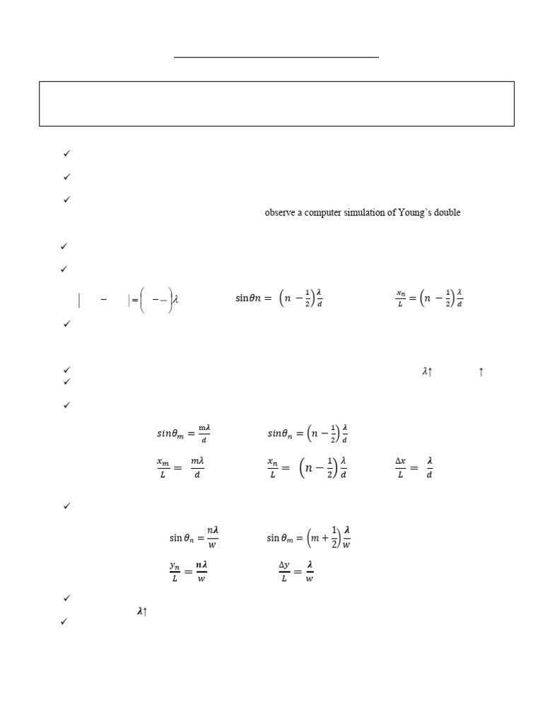 Wave Nature of Light Test Review | PDF | Waves | Diffraction