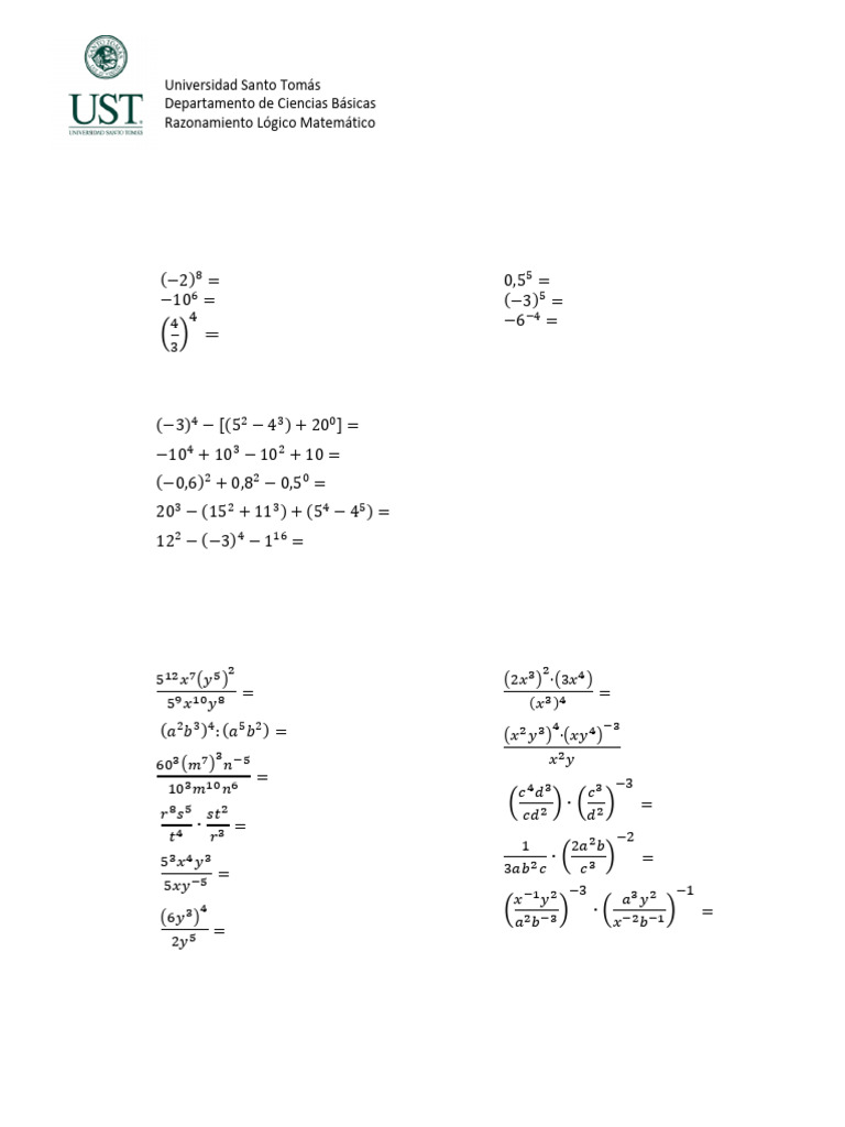 Guía 05 RLM - Potencias | PDF