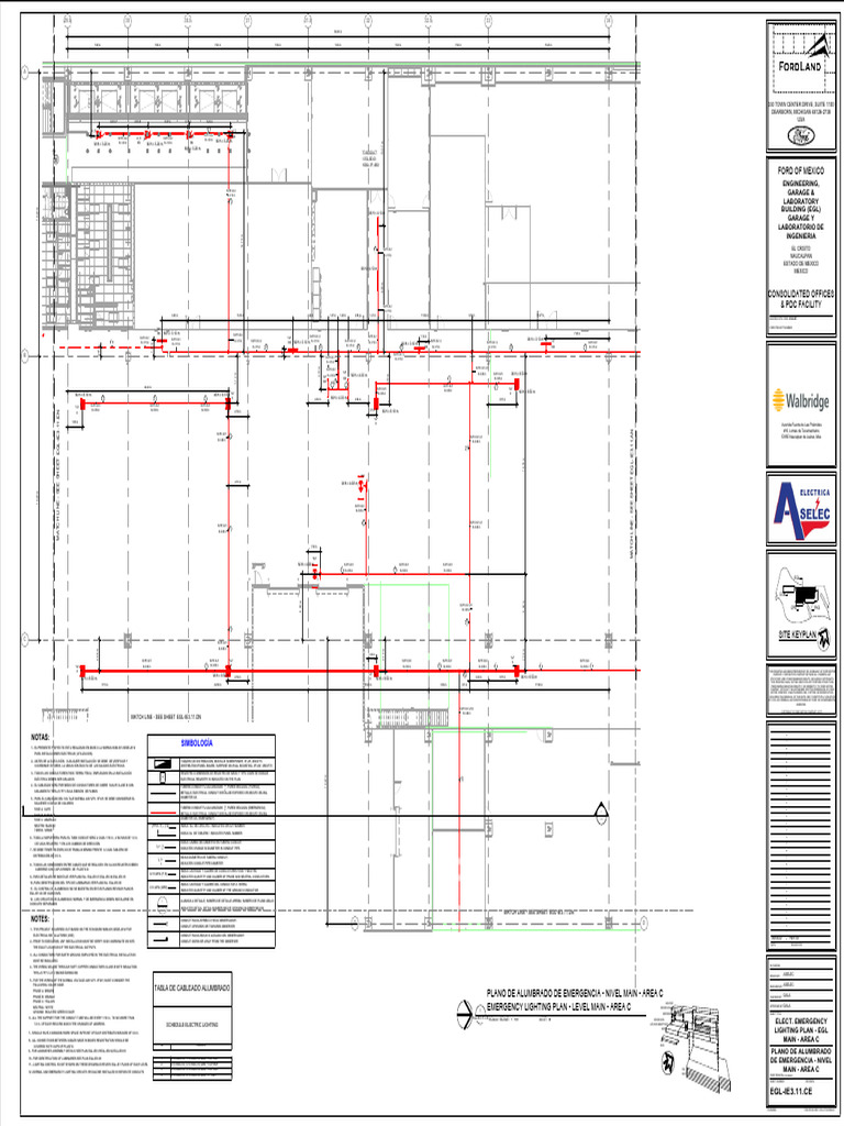 Egl-Ie3-11-Ce - Elect - Emergency Lighting Plan - Egl Main - Area C | PDF