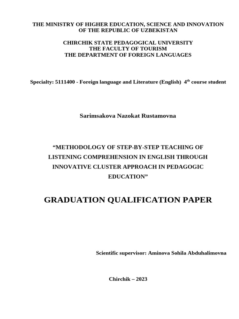 Final Diploma | PDF | Reading Comprehension | English As A Second Or ...