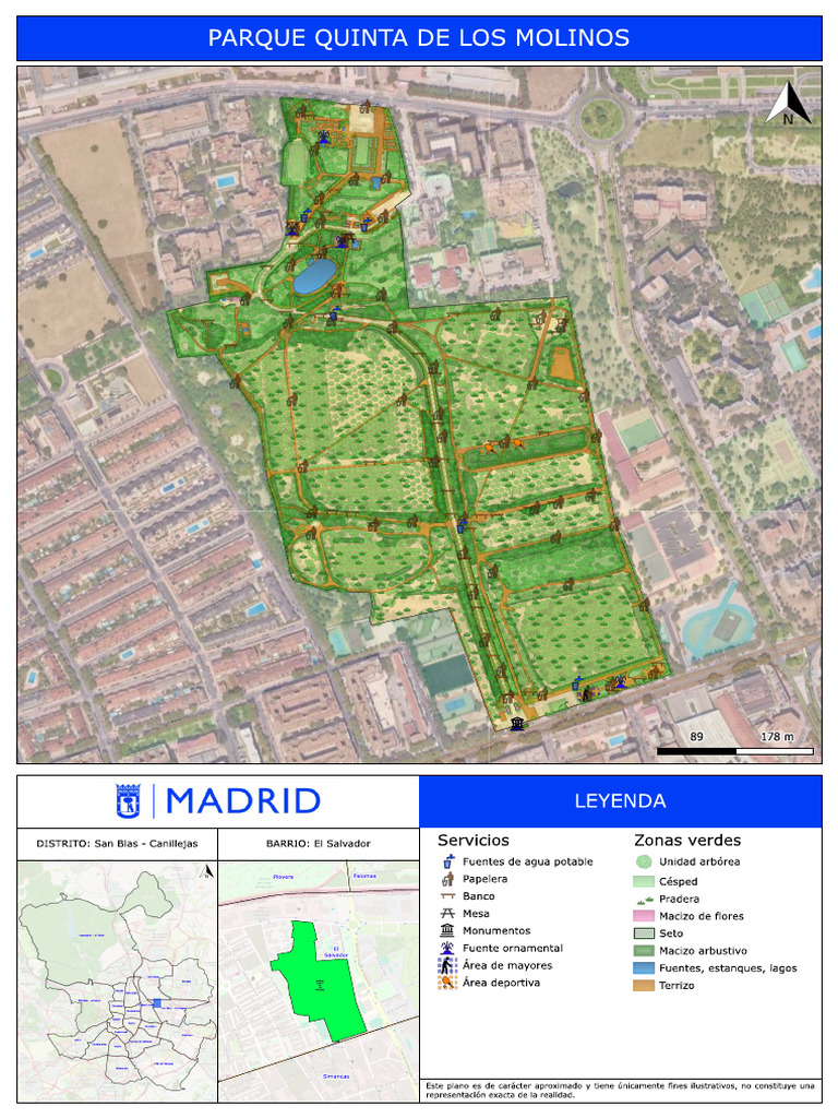 Mapa turístico parque Quinta de Los Molinos | PDF