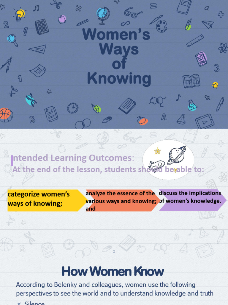4.1 (Women's Ways of Knowing) | PDF | Knowledge | Thought