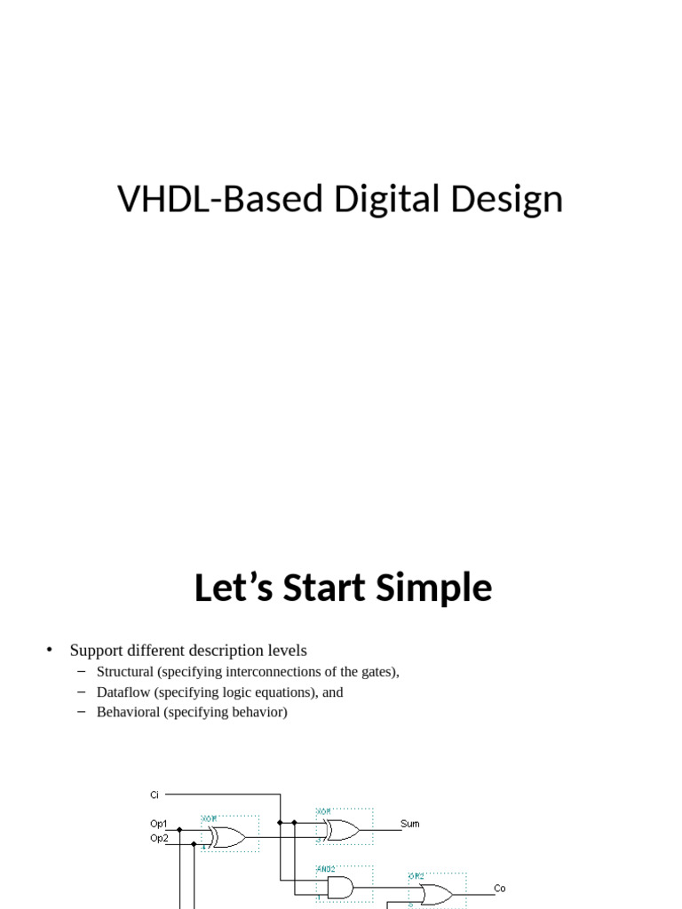 Lecture 5b - VHDL Design | PDF | Vhdl | Computing