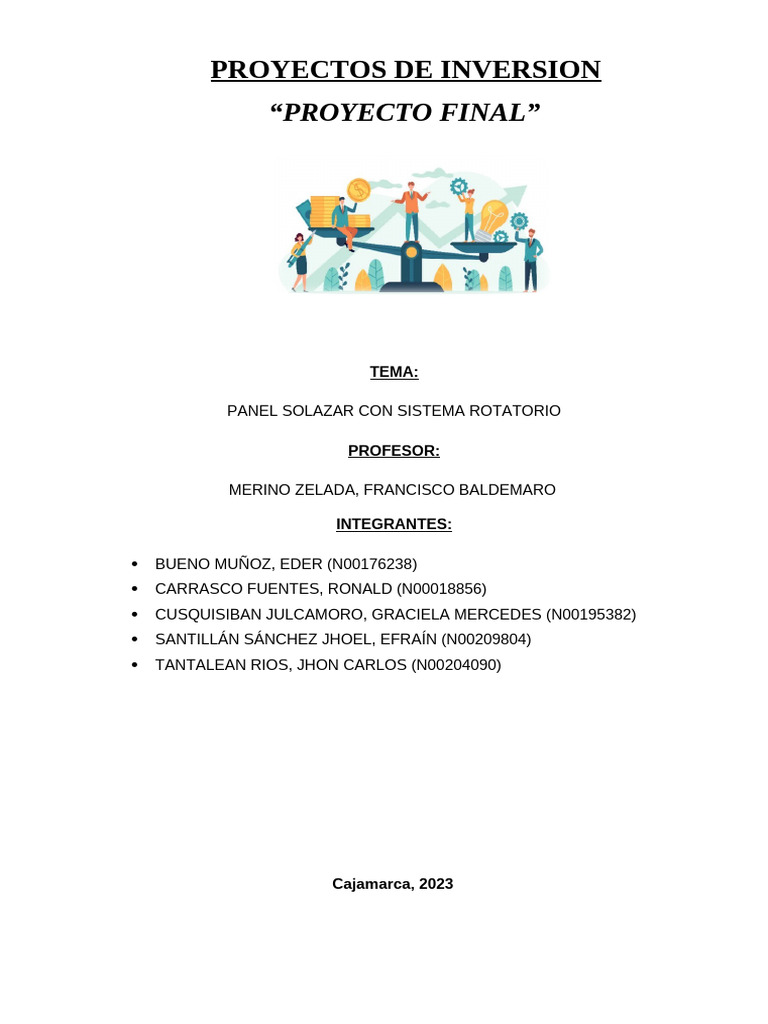 EF-Proyecto de Inversión-Panel Solar | PDF | Energía renovable ...