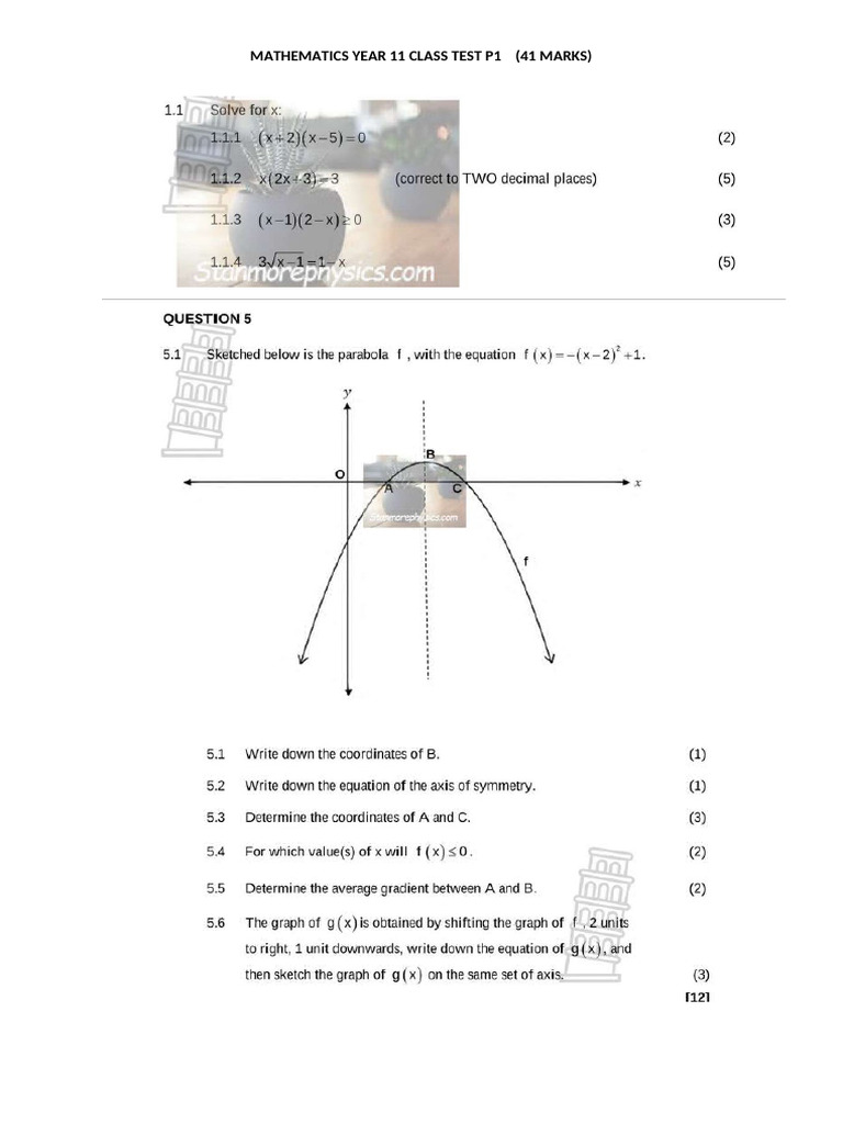Paper 1 Class Test | PDF