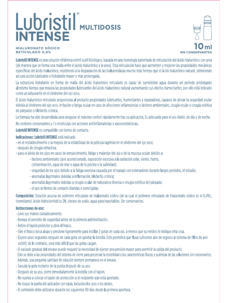 PROSP Lubristil Intense Multidosis P02 | PDF