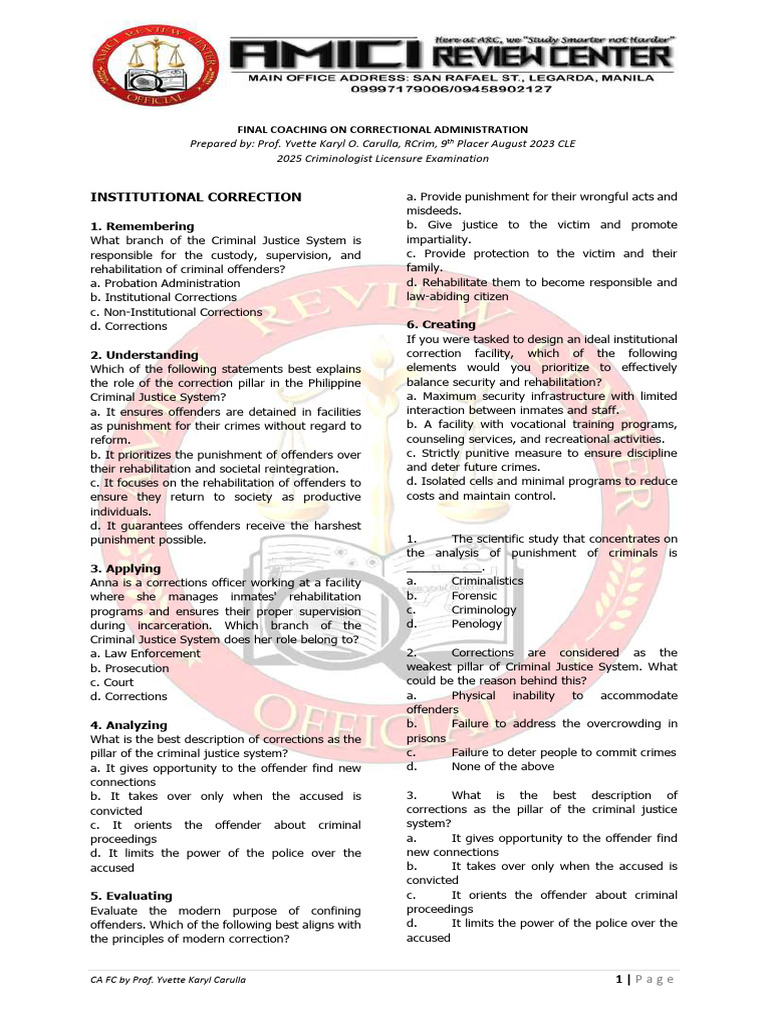 Understanding Institutional Corrections | PDF | Punishments | Crimes