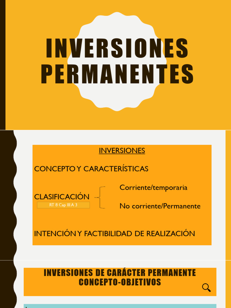 Inversiones Permanentes: Conceptos y Clasificación | PDF | Compartir ...