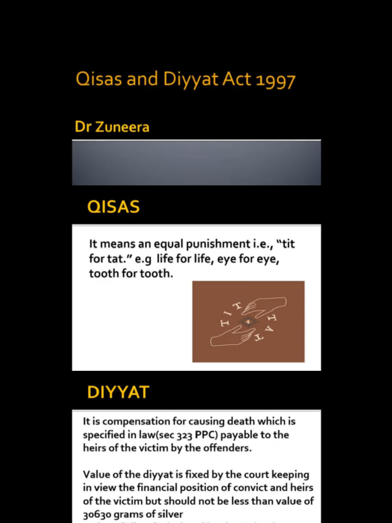 Qisas Diyat Slides | PDF