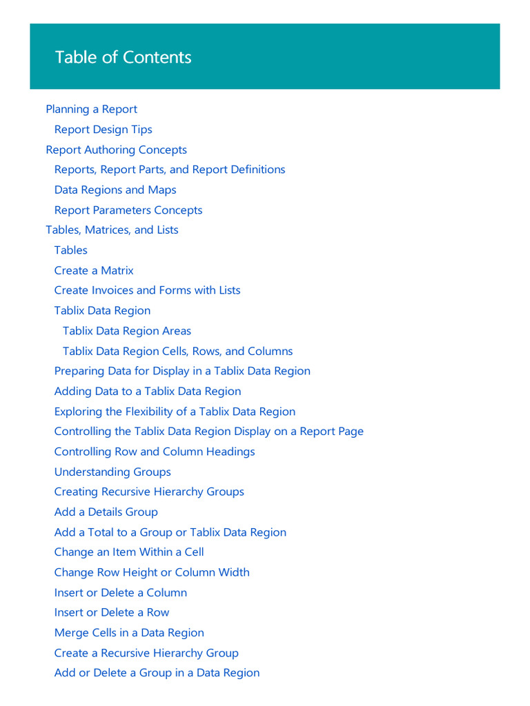 Report Design | PDF | Microsoft Sql Server | Matrix (Mathematics)