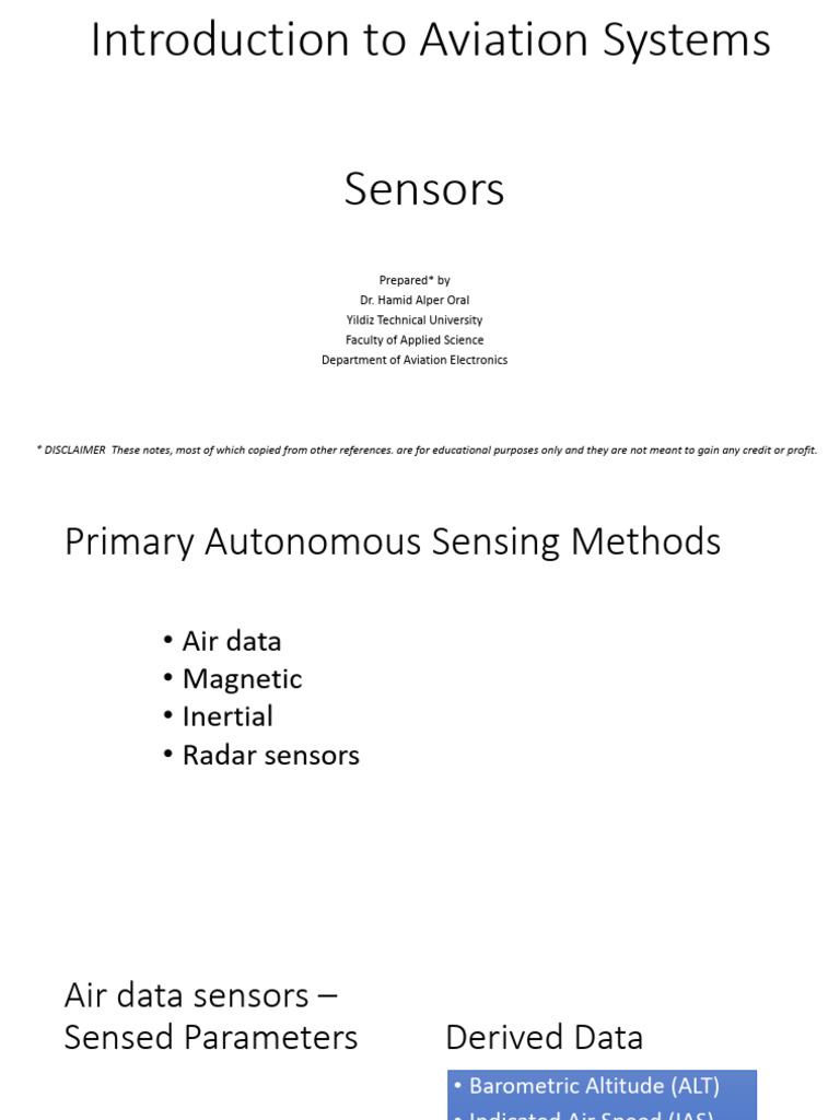Sensors | PDF | Airspeed | Gyroscope