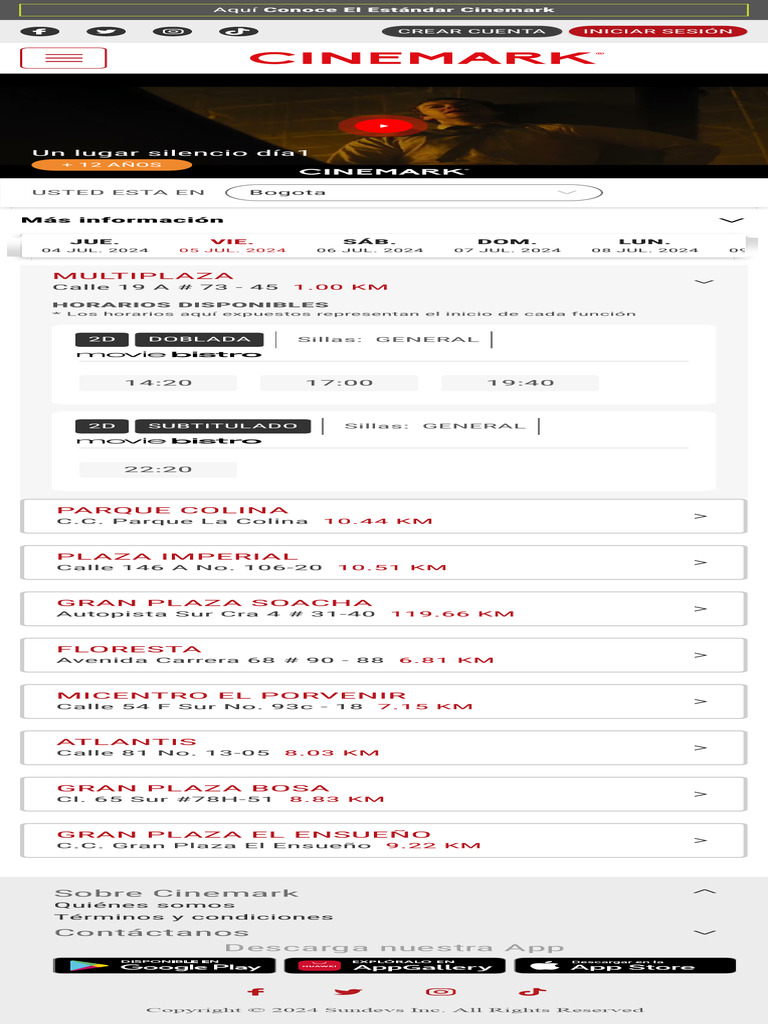 Cinemark Colombia | PDF