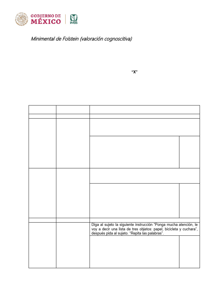 M5-A4-Minimental de Folstein | PDF