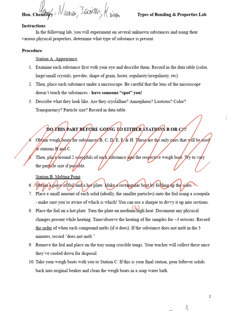 Chemistry Lab: Bonding & Properties | PDF | Crystal | Water