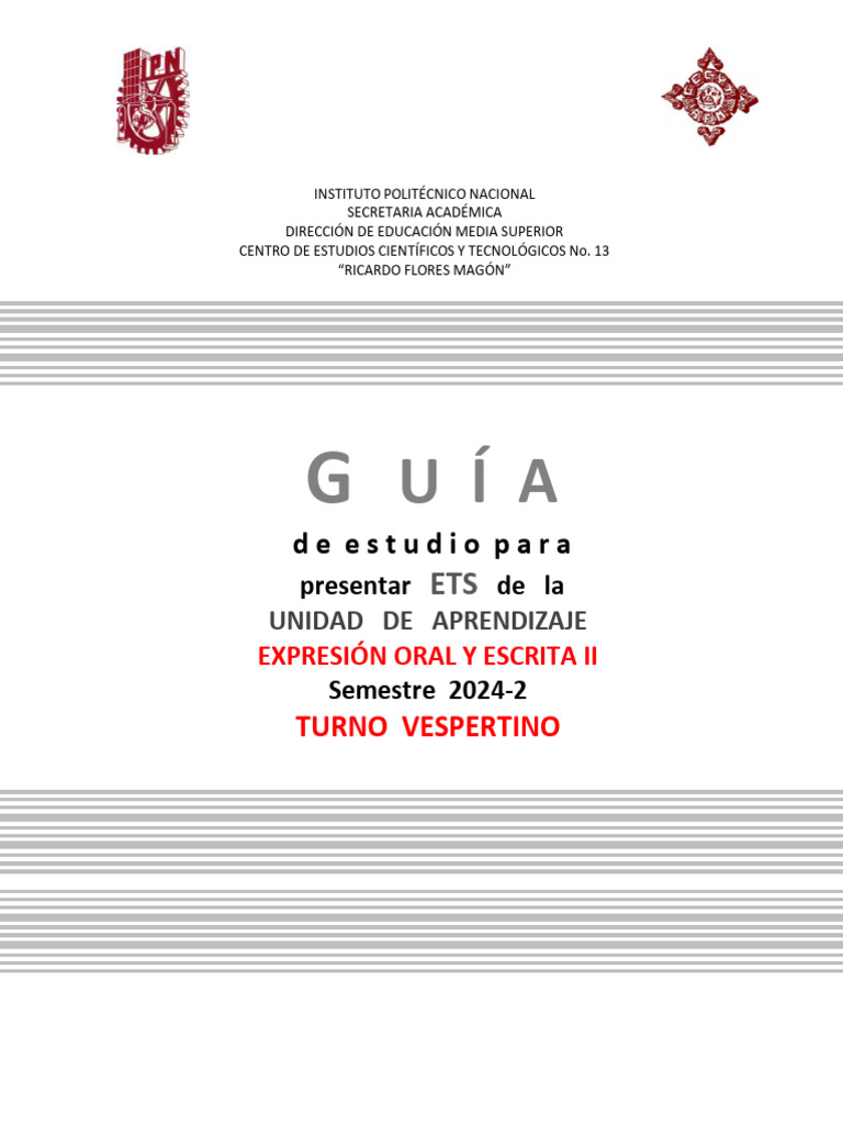 Guía ETS Expresión Oral y Escrita II | PDF