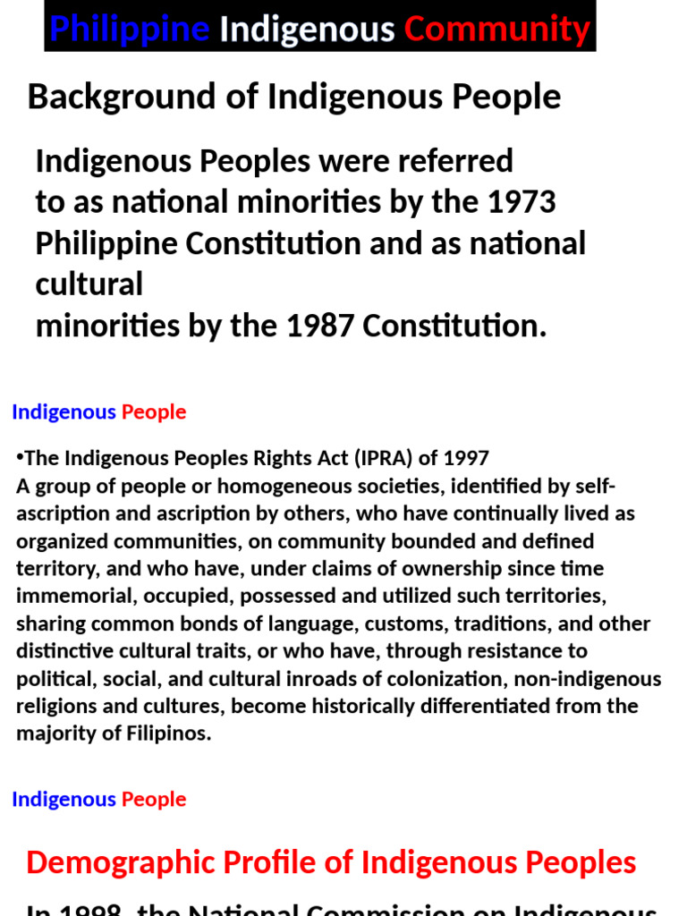 Indigenous Community - Lecture 1 | PDF