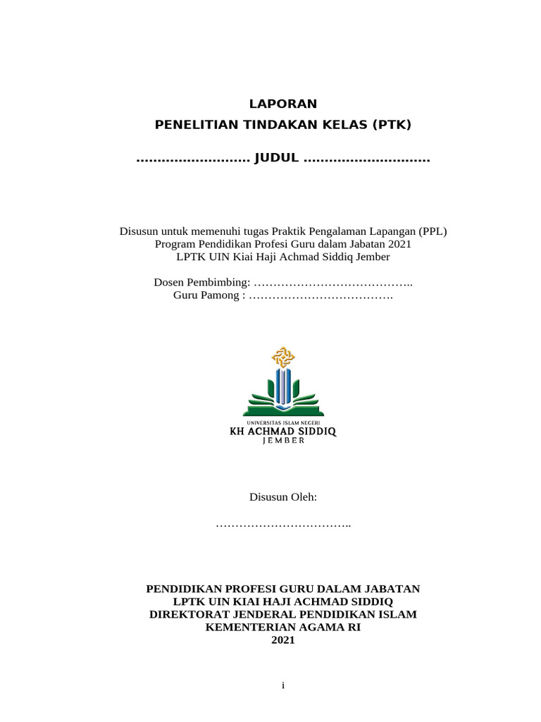 FORMAT Laporan PTK | PDF