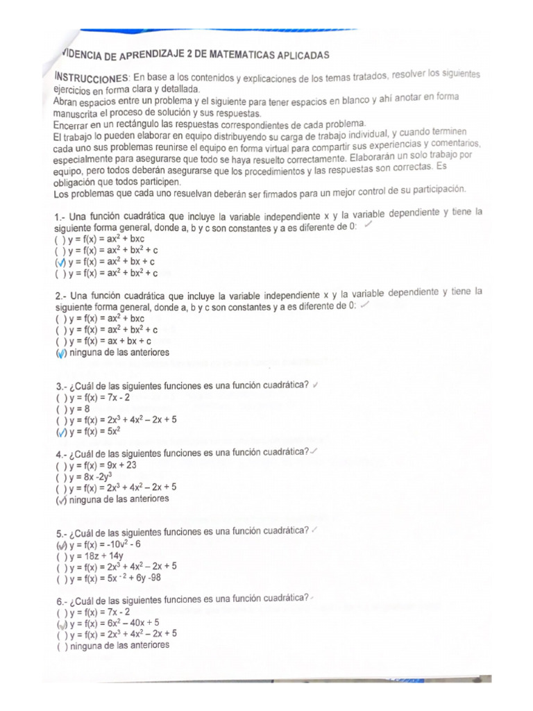 Evidencia de Aprendizaje 2 de Matematicas Aplicadas | PDF