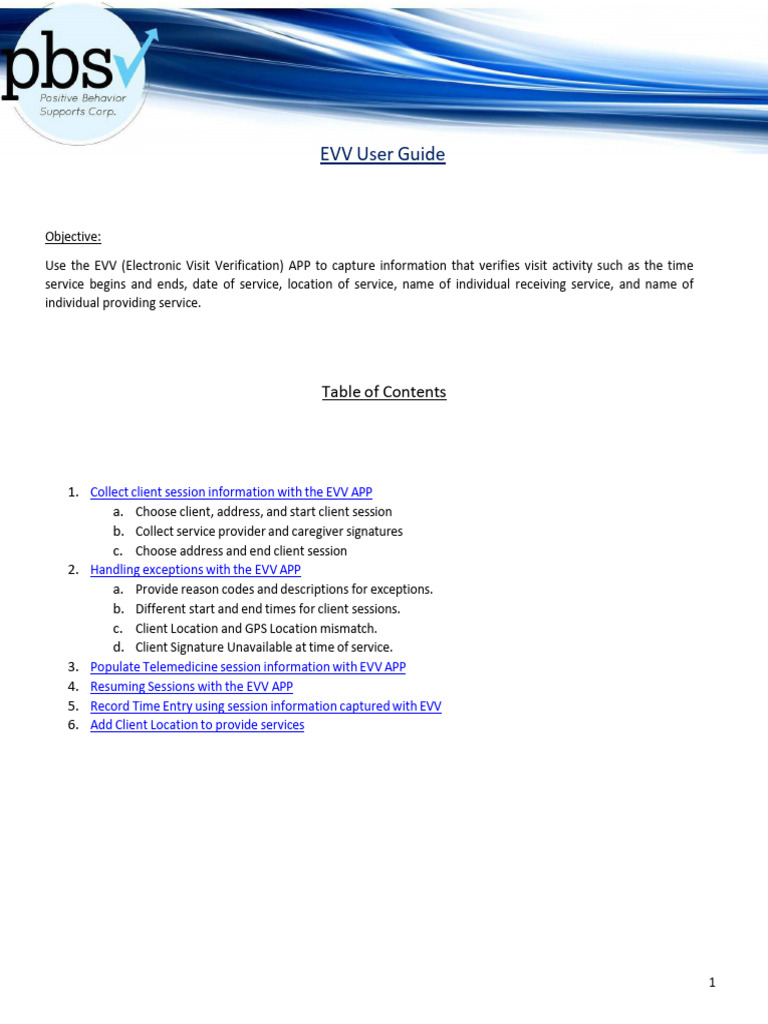 EVV User Guide | PDF | Login | Mobile App
