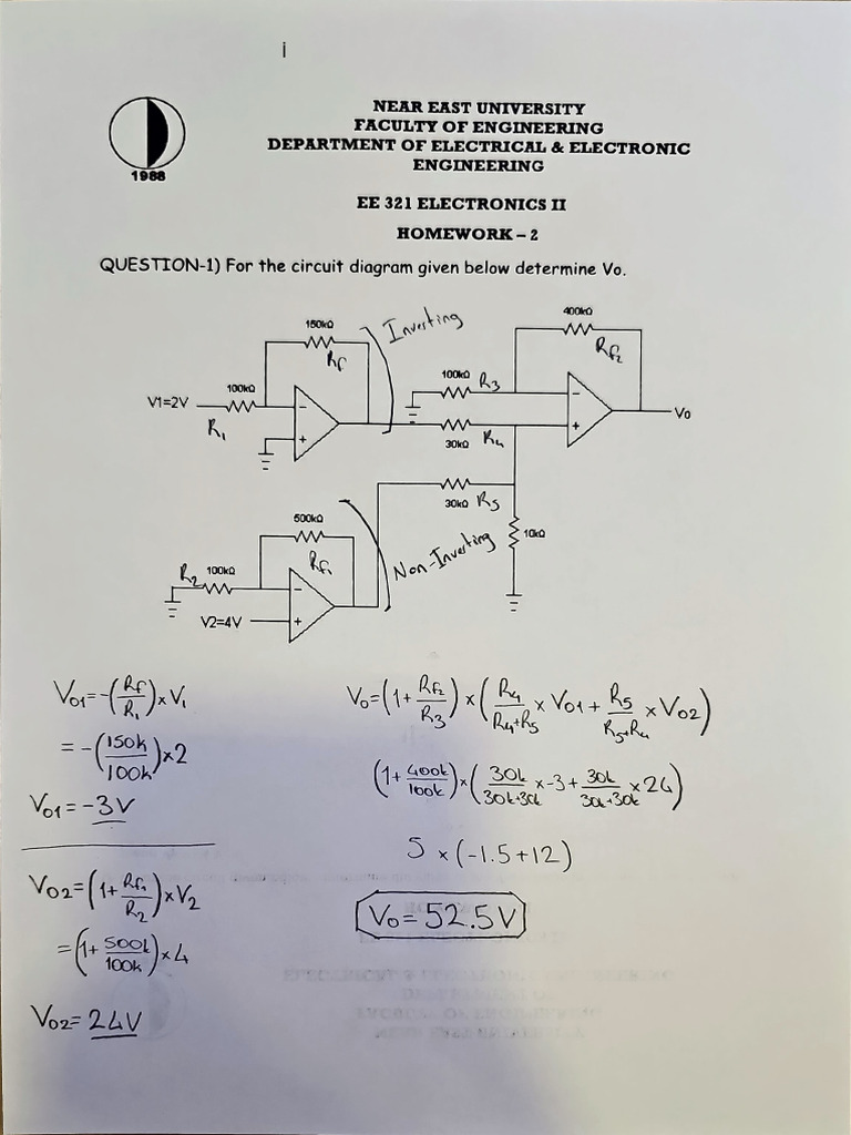 Ee321 HW2 20200432 | PDF | Electronic Engineering | Electrical Engineering