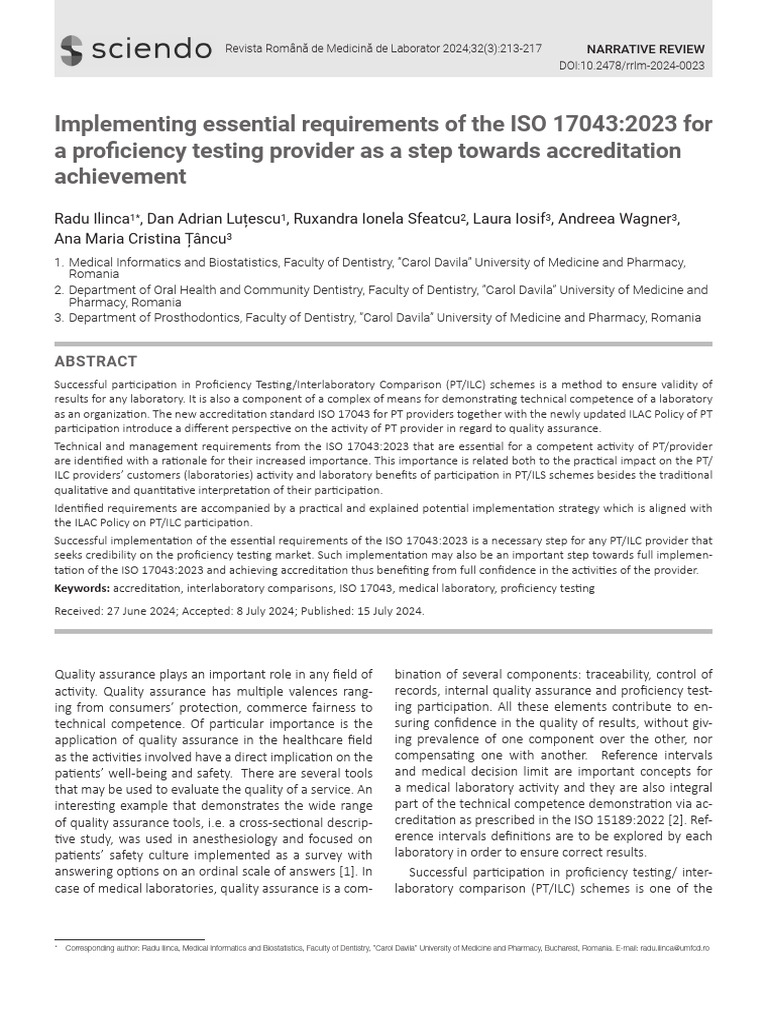 Implementing_essential_requirements_of_the_ISO_170 | PDF | Statistics ...
