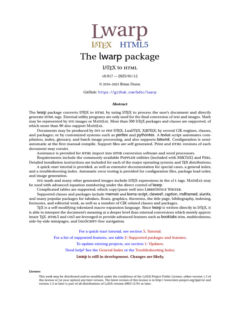 Lwarp | PDF | Html Element | Computing