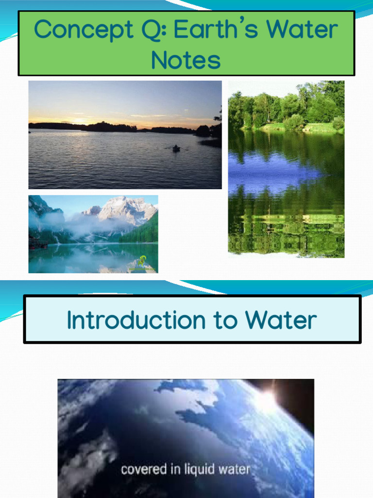 Earth's Water Distribution Explained | PDF | Fresh Water | Water